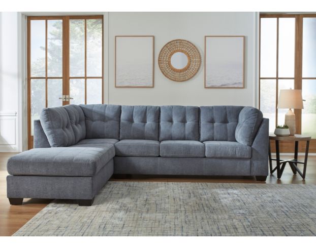 Ashley Marleton Denim Blue 2-Piece Sectional with Left Chai
