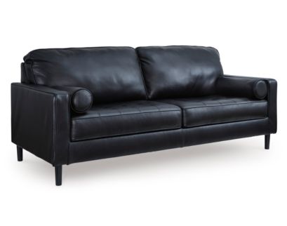 Ashley Bryceview Black Leather Sofa | Homemakers