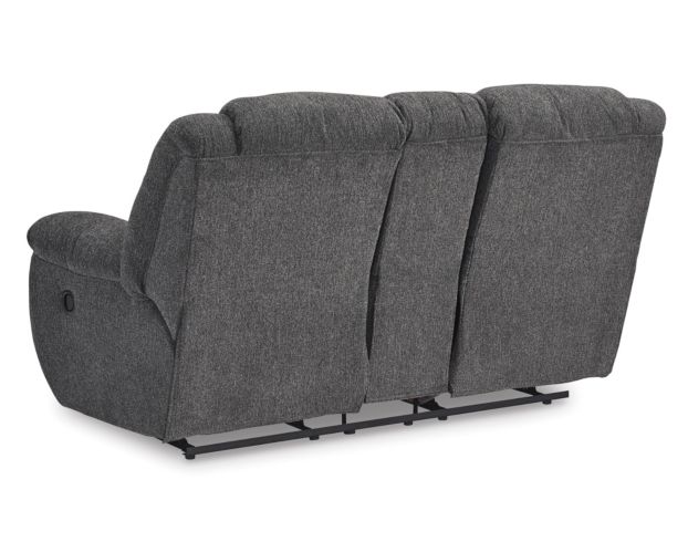 Ashley Foreside Charcoal Reclining Loveseat | Homemakers