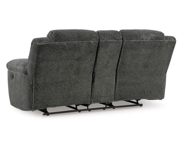 Ashley Frohn Graphite Reclining Loveseat with Console | Homemakers