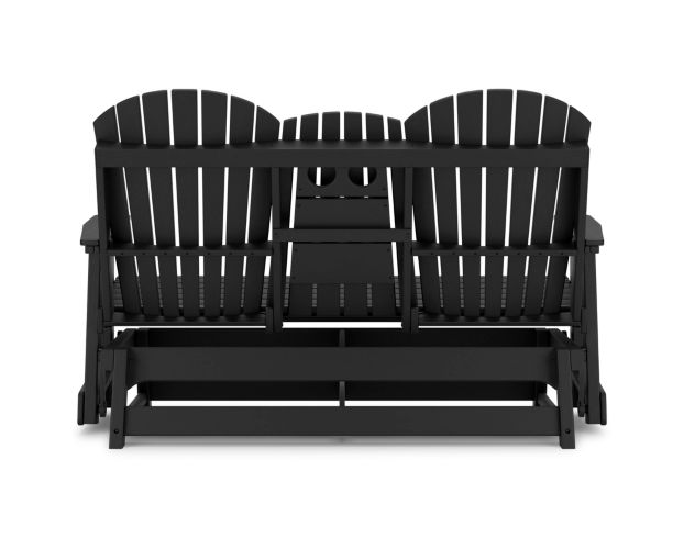 Ashley Hyland Wave Black Outdoor Glider Sofa | Homemakers