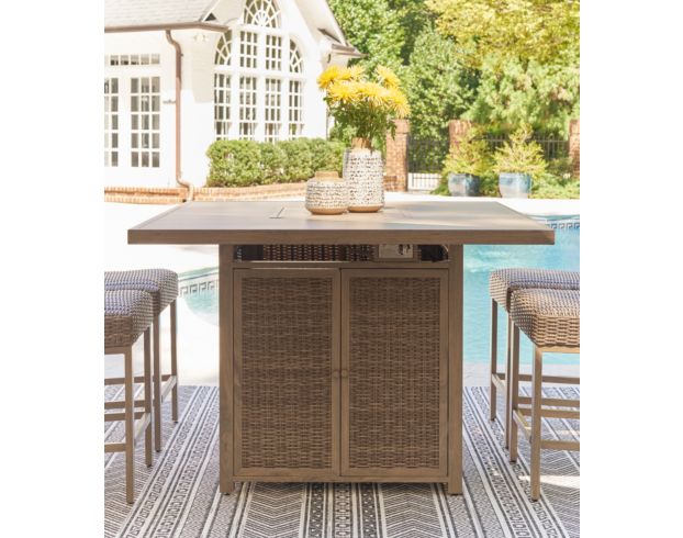 Ashley Walton Bridge Outdoor Fire Pit Bar Table Homemakers