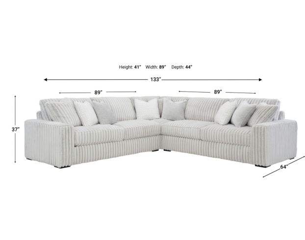 Ashley Stupendous Gray 3-Piece Sectional