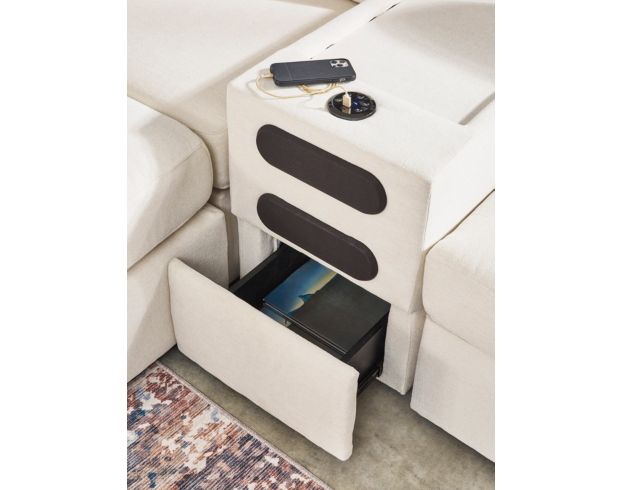 Ashley Modmax Oyster Modular Loveseat with Audio Console