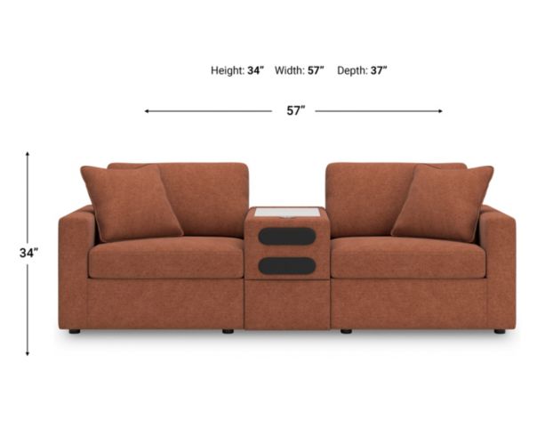 Ashley Modmax Spice Modular Loveseat with Audio Console