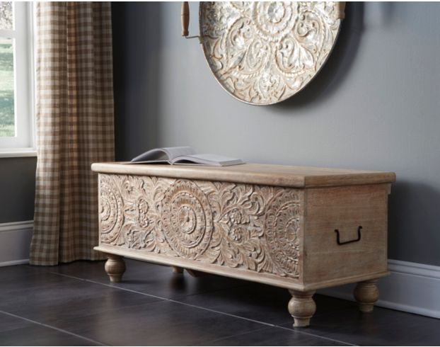 Ashley Fossil Ridge Storage Bench | Homemakers