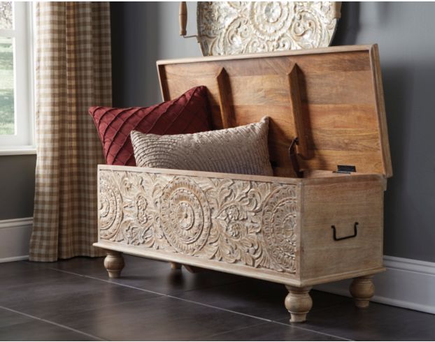 Ashley Fossil Ridge Storage Bench | Homemakers