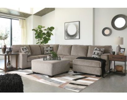 Ballinasloe platinum 3 piece right chaise sectional store