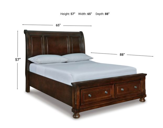 Ashley Porter Sleigh Queen Storage Bed