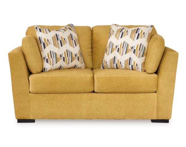 Ashley Keerwick Yellow Loveseat Homemakers