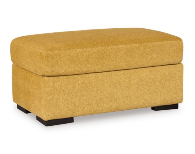 Ashley Keerwick Yellow Ottoman | Homemakers