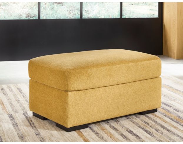 Ashley Keerwick Yellow Ottoman | Homemakers