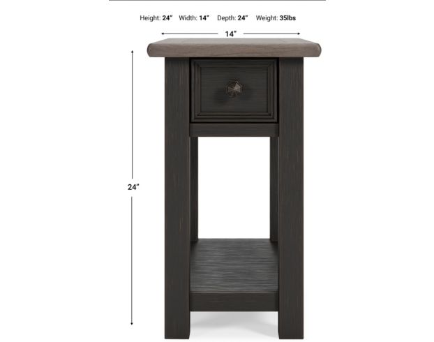 Ashley Tylercreek Chairside Table with Power Port | Homemakers