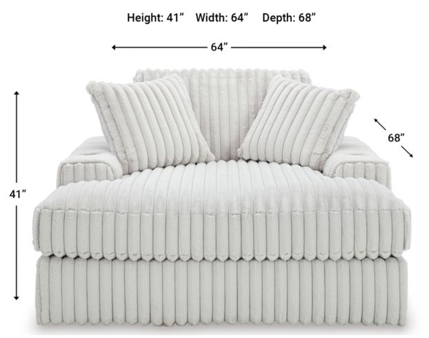 Ashley Stupendous Gray XL Chaise Lounge Homemakers