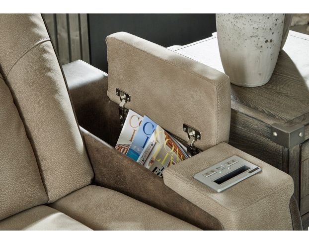 Ashley Next-Gen Sand Power Reclining Loveseat with Console | Homemakers