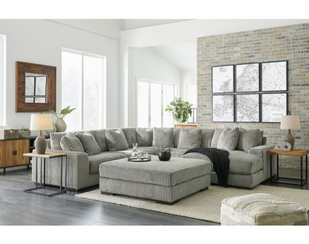 Ashley Lindyn 5-Piece Fog Sectional with Right Chaise