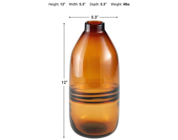 Ashley Lemmitt 12-Inch Orange Vase | Homemakers