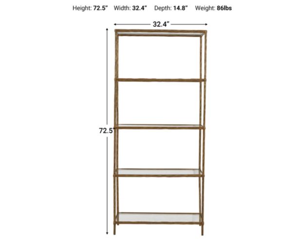 Ashley Ryandale Brass Bookcase | Homemakers