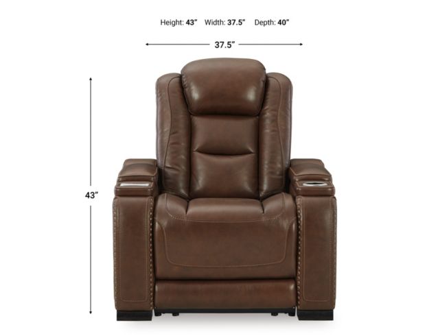Ashley Man-Den Leather Power Recliner | Homemakers