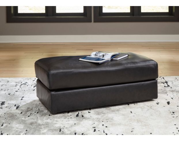 Ashley Amiata Leather Ottoman Homemakers