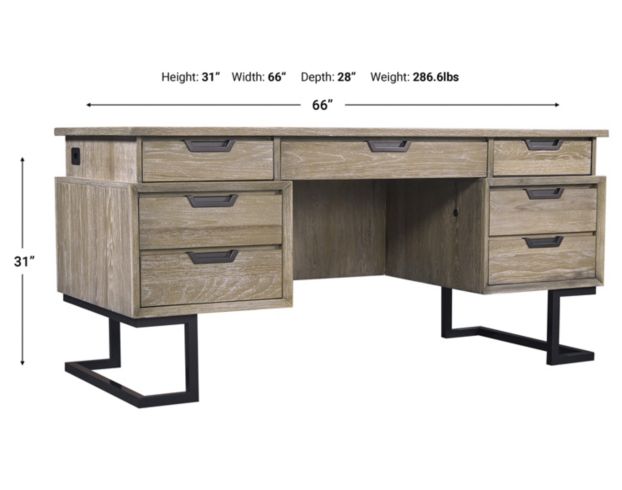 Aspen Harper Point Executive Desk | Homemakers