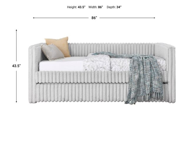 Crown Mark Hailey Channel Tufted Daybed