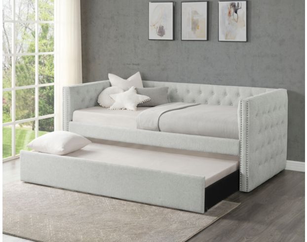Crown Mark Trina Light Gray Daybed