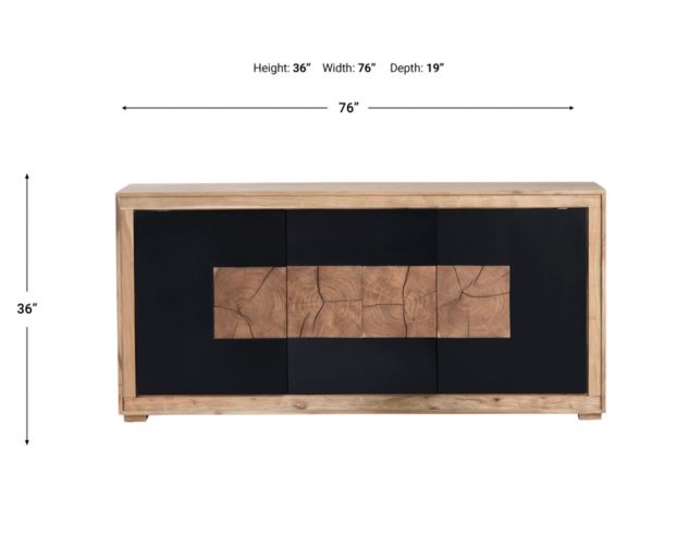 Crestview Collection Heartwood 3-Door Console | Homemakers