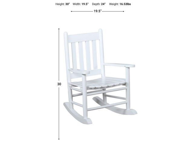 Coaster White Rocking Chair | Homemakers