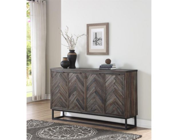 Coast To Coast Aspen Court Brown Four-Door Media Console | Homemakers