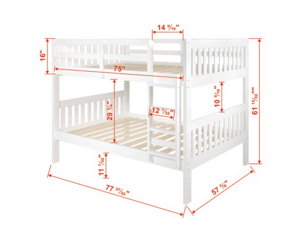 Donco Trading Co. Mission Full Over Full Bunk Bed