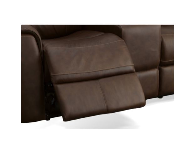 Flexsteel Industries Inc Henry Burnt Umber Leather Power Reclining ...