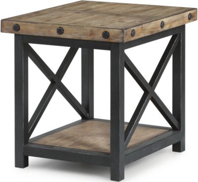 Flexsteel Carpenter Rustic Light Brown End Table | Homemakers
