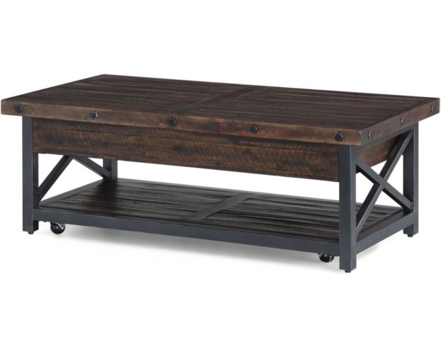 Flexsteel Carpenter Rustic Brown Lift-Top Coffee Table | Homemakers