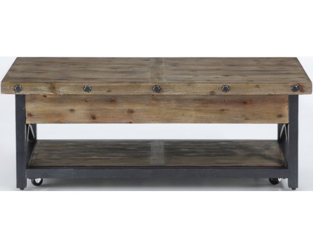 Flexsteel Carpenter Rustic Light Brown Lift-Top Coffee Table | Homemakers
