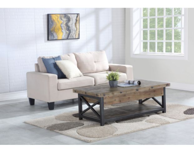 Flexsteel Carpenter Rustic Light Brown Lift-Top Coffee Table | Homemakers