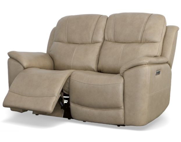 Flexsteel Crew Pebble Power Reclining Loveseat | Homemakers