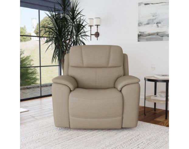 Flexsteel Crew Pebble Leather Power Recliner | Homemakers