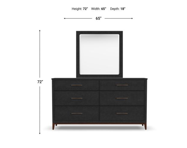 Waterfall dresser with mirror store