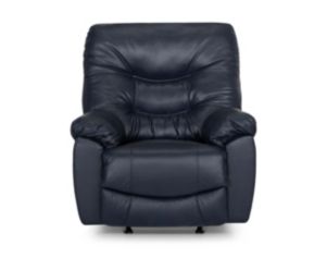 Franklin Trilogy Blue Leather Rocker Recliner | Homemakers
