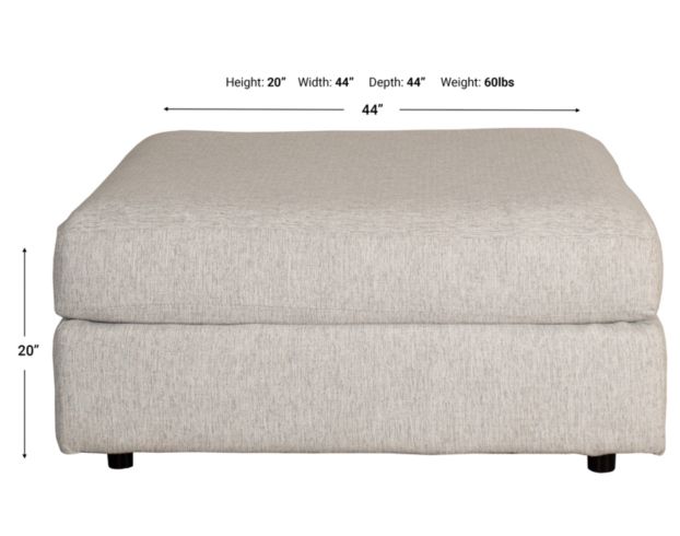 Fusion Durango Pewter Ottoman | Homemakers