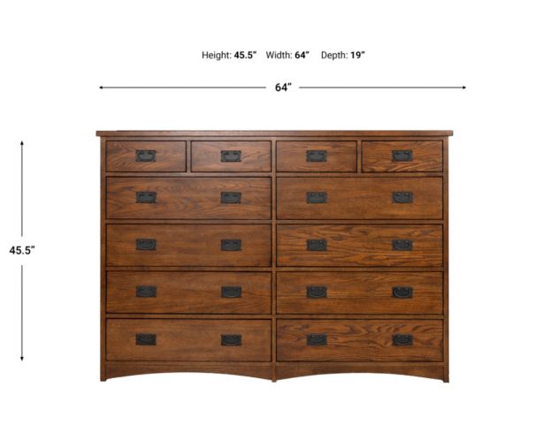 Intercon Mission Oak Park Dresser | Homemakers