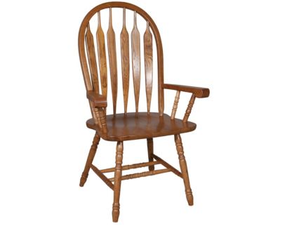 Intercon Classic Oak Detailed Arrow Back Dining Arm Chair | Homemakers