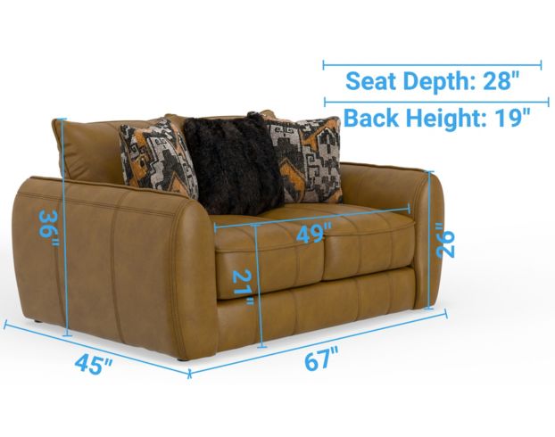 Jackson Furniture Corvara Caramel Leather Loveseat Homemakers