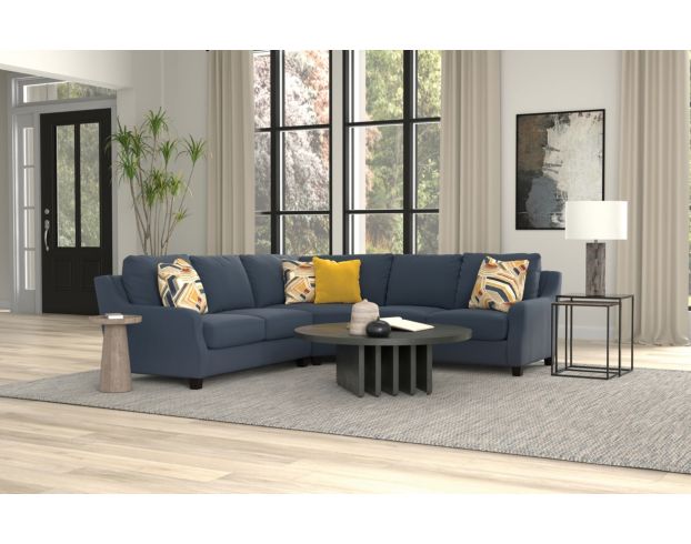 Jackson Foley Blue 3-Piece Sectional