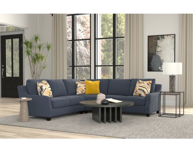 Jackson Foley Blue 3-Piece Sectional