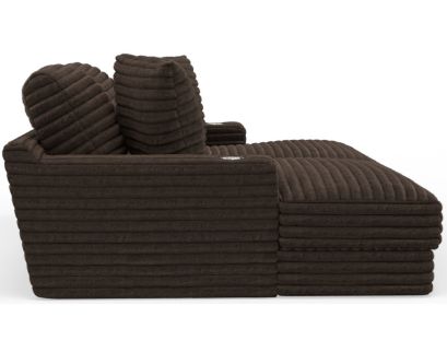 Jackson Comfrey Brown Double Chaise Lounge Sectional