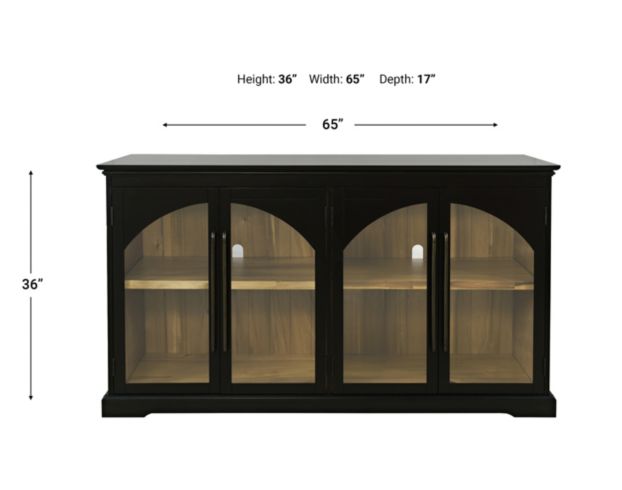 Jofran Archdale Black 4 Door Accent Cabinet Homemakers