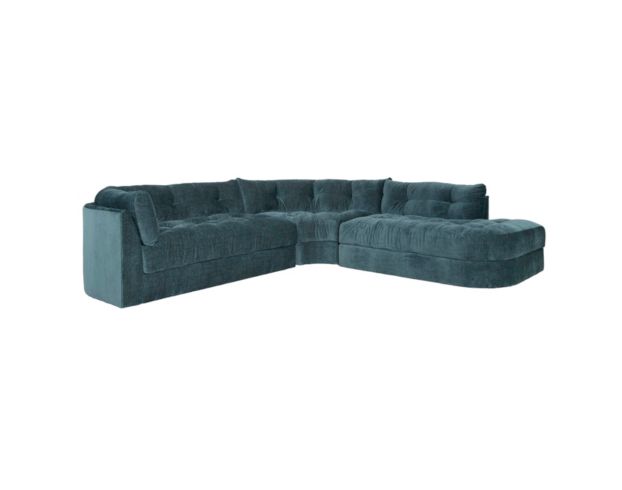 Jonathan Louis Juniper Napa Teal 3-Piece Sectional with Rig