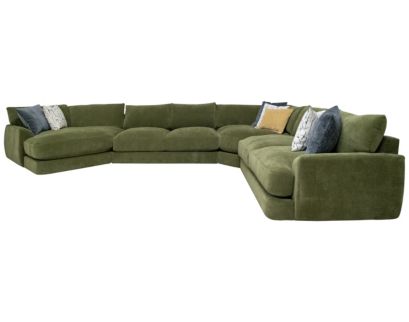 Jonathan Louis Tawny Forest Green 4-Piece Sectional with Le